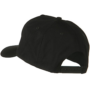 Solid Cotton Twill Pro Style Golf Cap - Black