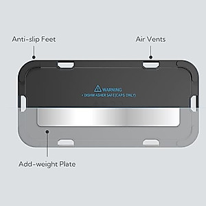 KITCHENDAO XL Universal Knife Block Holder without Knives, Detachable for Easy Cleaning, Extra Slots for Scissors and Sharpening Rod, For Safe, Space Saver Knife Storage, Unique Slot to Protect Blades