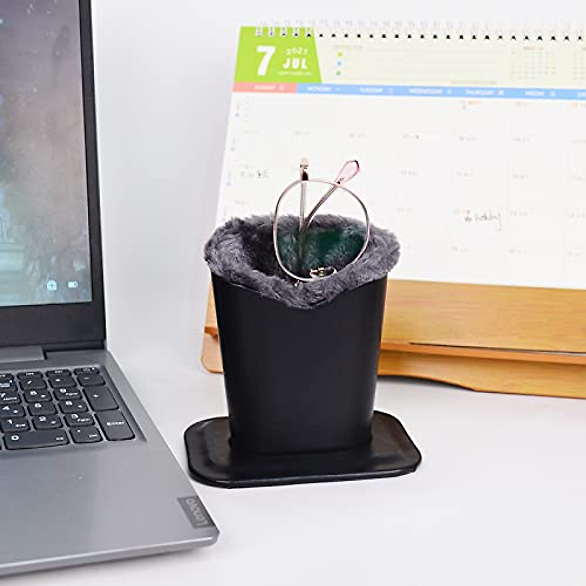 Bleiou Pack of 2 Soft Plush Lined Eyeglasses Holder Stand Protective Glasses Holder Stand (Style D)