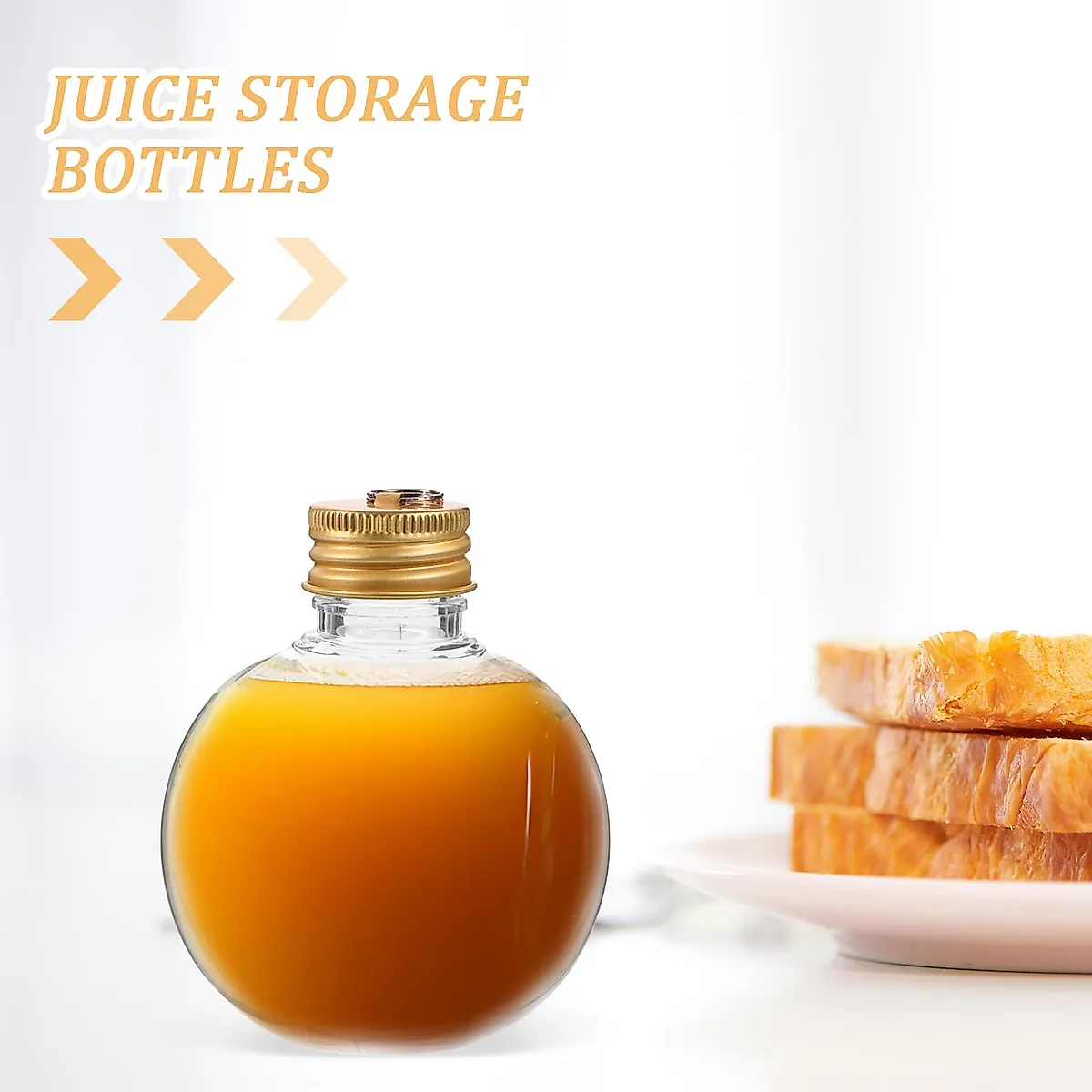 Baluue Christmas Drink Balls 10pcs Clear Christmas Booze Balls 150ml Tree Fillable Ornaments Water Bottle Bulbs Shape Plastic Pendant for Home Decoration Party Decoration Golden