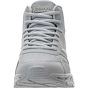 Joomra Men's Fashion Sneakers for Walking Jogging Travel Lace High Top Cushion Blade Casual Athletic Tennis Shoes Grey Size 12