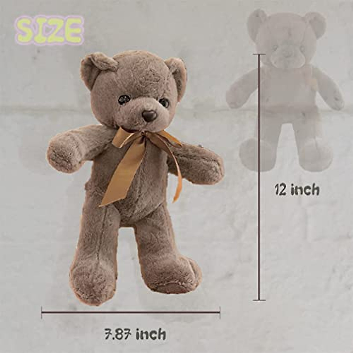 VYUSIT Teddy Bear Stuffed Animals, 12 inch Soft Cuddly Stuffed Plush Teddy Bear, Cute Plush Toys for Birthday Christmas New Year Valentine’s Day Wedding Party