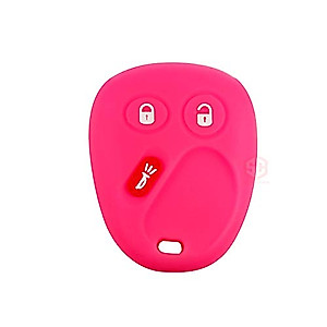 1x New Key Fob Remote Silicone Cover Fit - For Select GM Vehicles. (1 Pink).