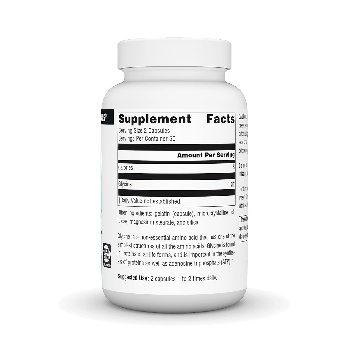 Source Naturals Glycine 500 mg Amino Acid Dietary Supplement - 100 Capsules