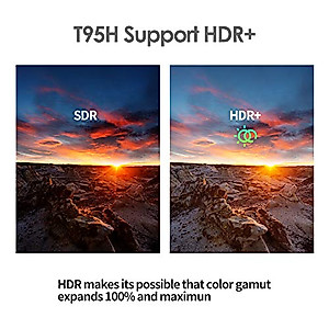 Android 10.0 TV Box, T95H Smart Box with H616 Quadcore Quad-core ARM Cortex-A53 Mali-G31 MP2 GPU 2GB ROM 16GB eMMC 2.4GHz WiFi 100M LAN Ethernet