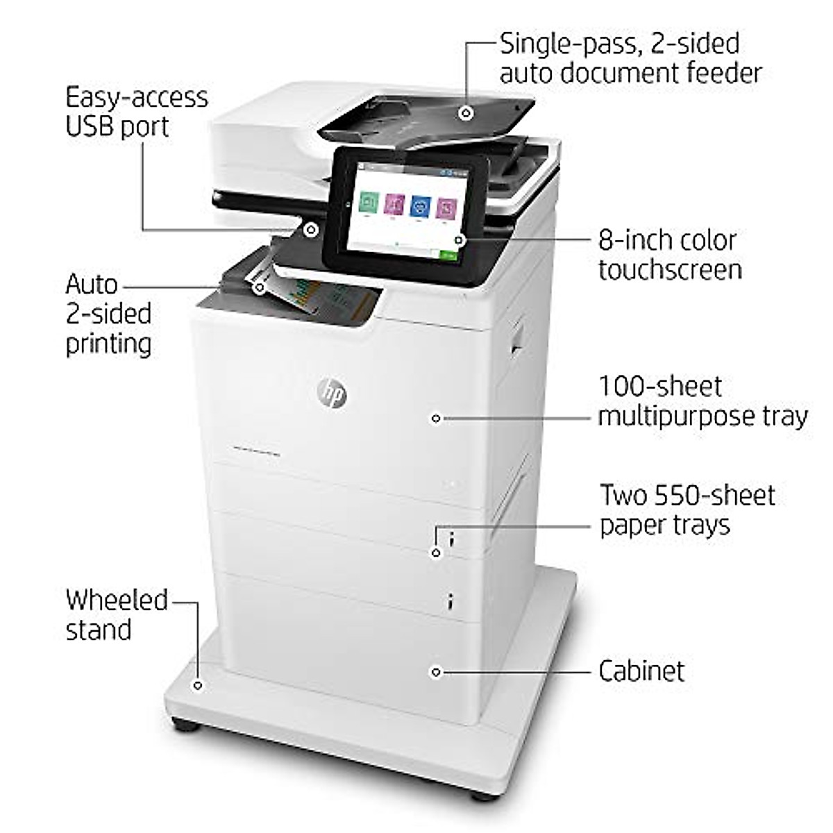 HP Color LaserJet Enterprise MFP M681f with Fax (J8A11A)