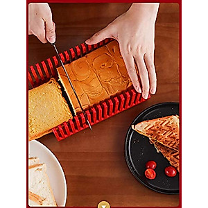 QZUKOY Foldable Toast Bread Slicer Bread Cakes Uniform Cutting for Homemade Bread Loaf