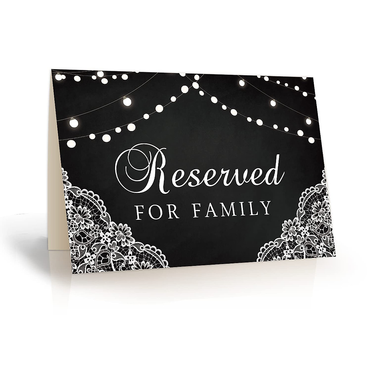 Reserved Signs, 10 Pack Tented Table Place Cards for Wedding, Parties, Receptions, Restaurant, and Celebrations, Reserved Signs for Tables, Reserved Signs for Wedding Chairs, 4 x 6 Inches.