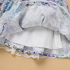 Baby Toddler Girl Summer Dress,Little Girls Boho Tutu Dress A-line Birthday Christmas Party Princess Dress Sleeveless Backless Ruffle Swing Daddy&Daughter Dance Dresses Blue-Tulle 6-12 Months