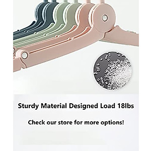 4pcs Upgraded Folding Hanger Space Saving Plastic Pants Hanger Portable Clothes Coat Hangers for Travel Camping Drying Rack (4pcs Pack)