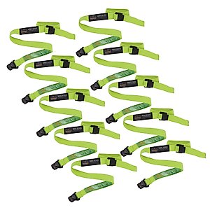 Ergodyne Squids 3155 Lanyard with Clamp End, Easily Attaches to Hard Hat, Tools, or Small Valuables, Weight Capacity 2lbs, 10-Pack