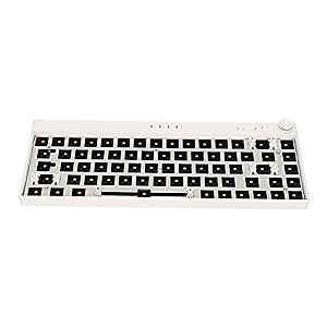 Yoidesu RGB Mechanical Keyboard DIY Kit, 68 Keys Hot Swappable Modular Custom Keyboard, 3Pin/5Pin Switch, Wireless 2.4G/Bluetooth/Type C Wired Gaming Keyboard(White)