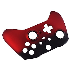 eXtremeRate Shadow Scarlet Red Soft Touch Grip Faceplate for Xbox One Elite Series 2, Front Housing Shell Cover Replacement Kit for Xbox Elite 2 Core Controller Model 1797 - Controller NOT Included