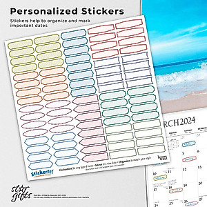 Beautiful Beaches | 2024 12 x 24 Inch Monthly Square Wall Calendar | Sticker Sheet | StarGifts | Travel Nature Tropical