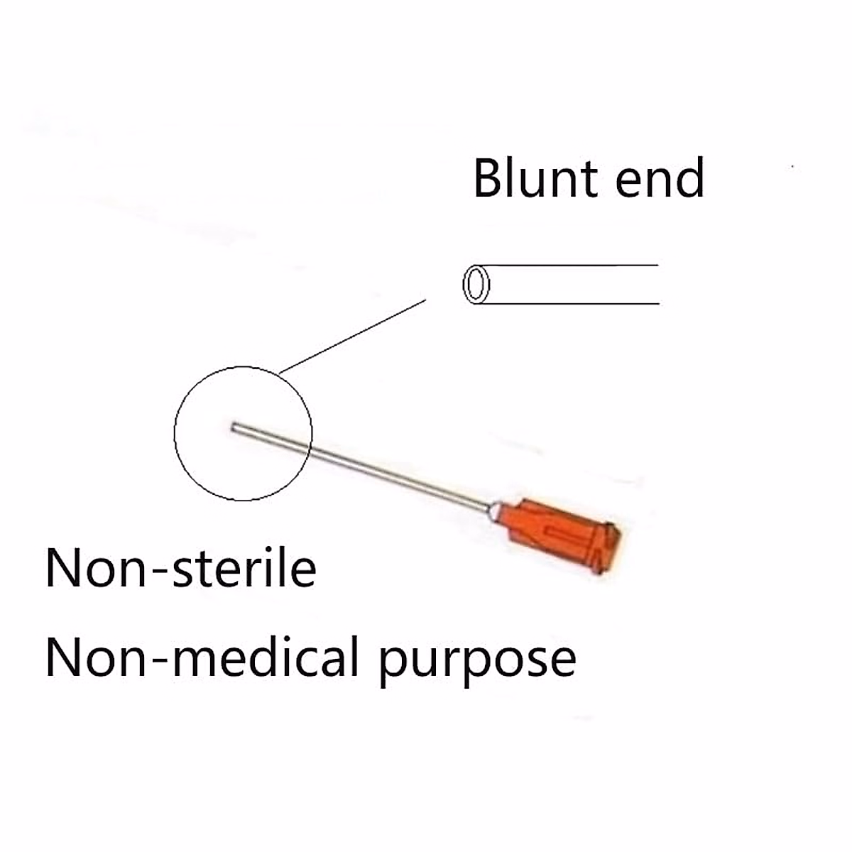 Luer Lock Blunt Needles Glue Dispensing Needle Tips 1/2" 17Ga 100 Pieces