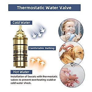 130156 Thermostatic Water Valve Replacement for Moen Thermostatic Cartridge 130156 Thermostatic Cartridge for 3/4" inch Shower Faucet