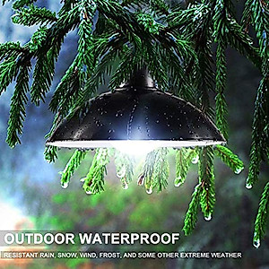 Solar Bulb Lamp,AMZSTAR Solar Light Outdoor Lanterna Pendant Lights,LED Shed Light Hanging Spotlight Light for Outdoor,Garden,Yard,Camping Tent,Fishing (White)