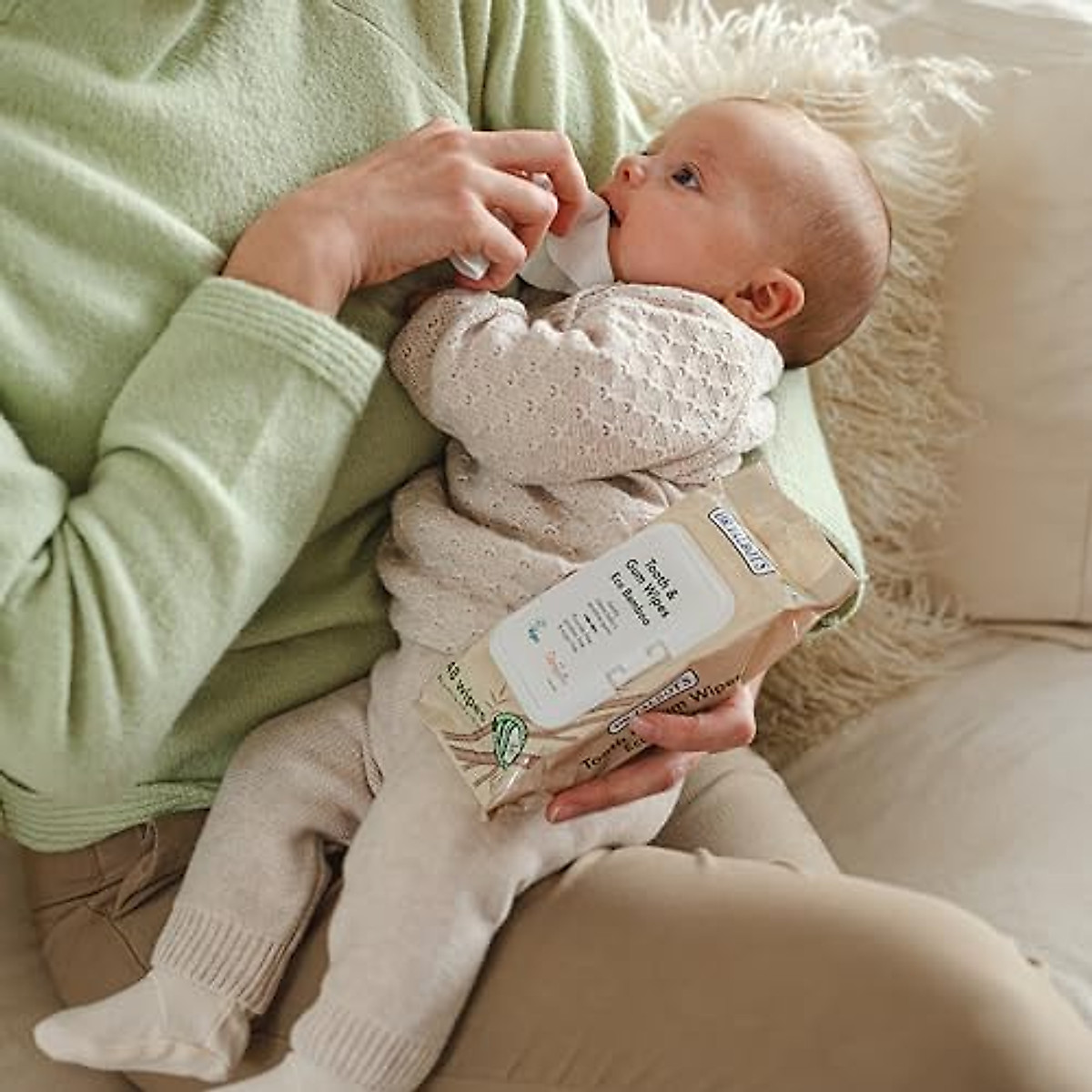 Dr. Talbot's Eco Bamboo Baby Tooth and Gum Wipes Naturally Inspired With Citroganix, 2-pack, 96 count