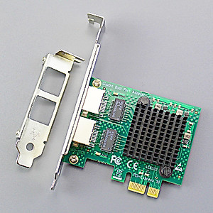 GLOTRENDS LE8202 2-port Gigabit PCIe Ethernet Network Card, 2 x RTL8111H Chip, 2 x RJ45 LAN Port, PCIe X1 Installation