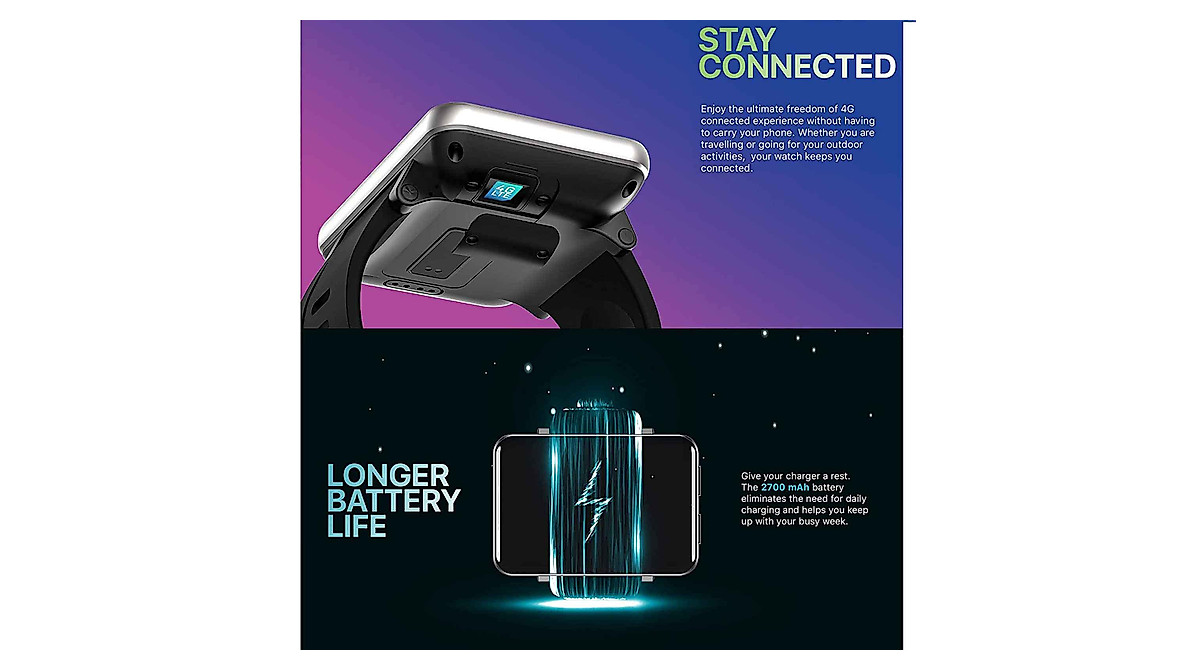 LIZIWEI LEMT Smartwatch - 4G with Touchscreen