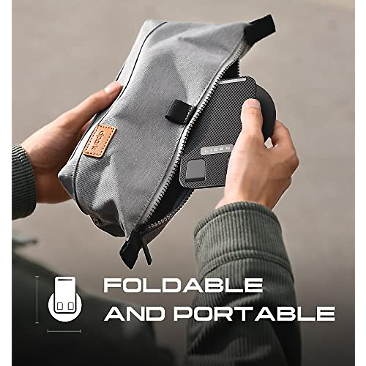 LISEN Rotatable Cell Phone Stand Height Adjustable iPhone Holder for Desk Portable Cellphone Stand Compatible with All Mobile Phone iPhone 15 14 Pro Max Desk Accessories (20X Stable Space Black)