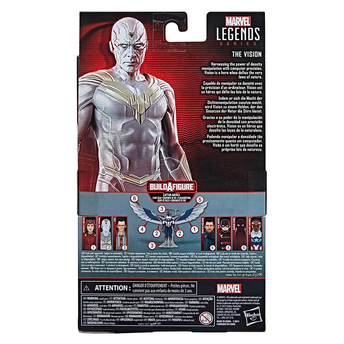 Avengers Hasbro Marvel Legends Series 6-inch Action Figure Toy Vision, Premium Design and 2 Accessories, for Ages 4 and Up , White