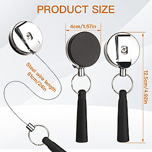 pasezenn 4 Pieces Heavy Duty Retractable Pull Pen Pencil Holder,Ideal Grip for Markers and Carpenter Pencils,Elastic Silicone Pencil Holder for Carpenters, Nurses, Waitresses, Construction Workers