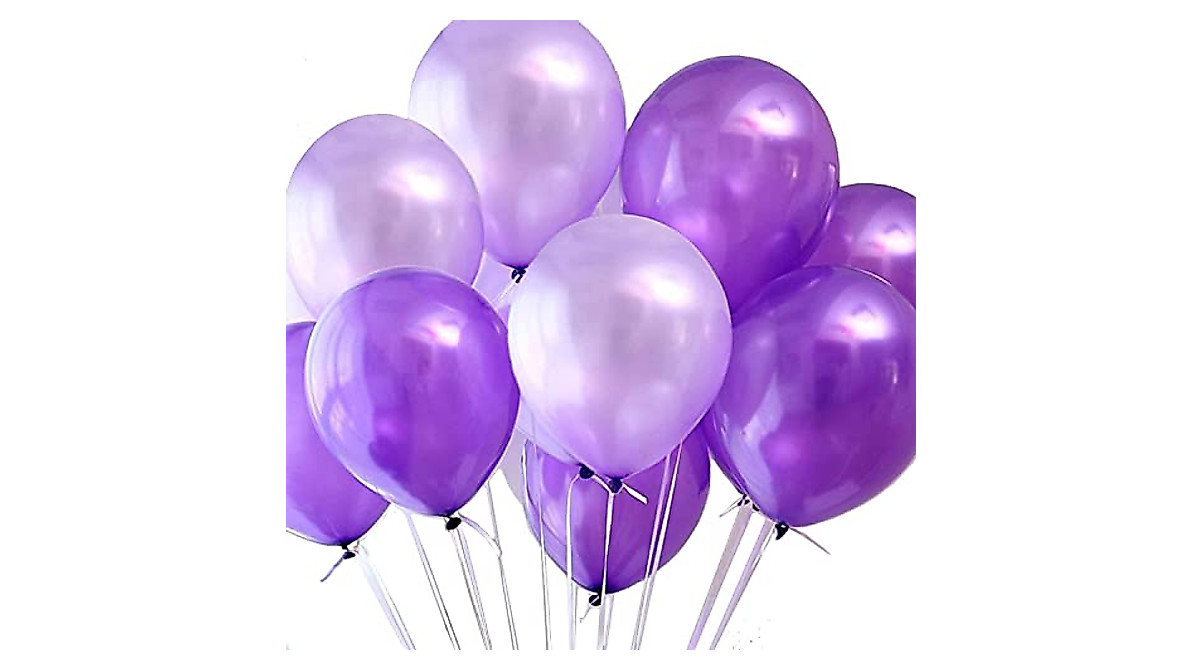 Purple Gold Bridal Shower & Bachelorette Party Decorations Kit