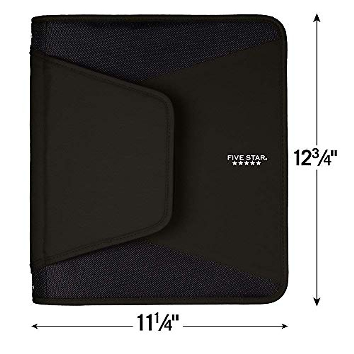 Five Star 1-1/2 Inch Zipper Binder, 3 Ring Binder, 3-Pocket Expanding File, Durable, Color Selected For You (28012)