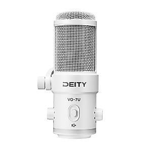 Deity VO-7U Boom Arm Kit USB Dynamic Podcast Microphone with RGB Lights for Game Podcast Stream YouTube (White)