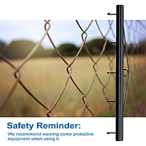 ANSLCA Chain Link Fabric Fence Stretcher - 5 Thickened Hooks Bar - 31.5 Inch Woven Wire Fence Stretcher Black Steel, Fence Stretcher Tool