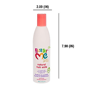 Just For Me Natural Hair Milk Hydrate & Protect Leave-In Conditioner, Maintains Moisture Balance, With Coconut Milk, Shea Butter, Vitamin E & Sunflower Oil, 10 Ounce