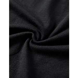 CRZ YOGA Women's Pima Cotton Short Sleeve Shirts Boat Neck Loose Fit Gym Workout T-Shirt Athletic Casual Tops Black Small