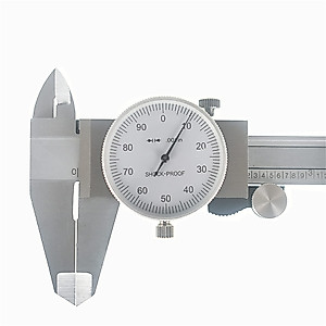 marddpair Dial Caliper 6 Inch with 0.001 Precision Stainless Steel Shockproof 4-Way Measurement with Plastic Case