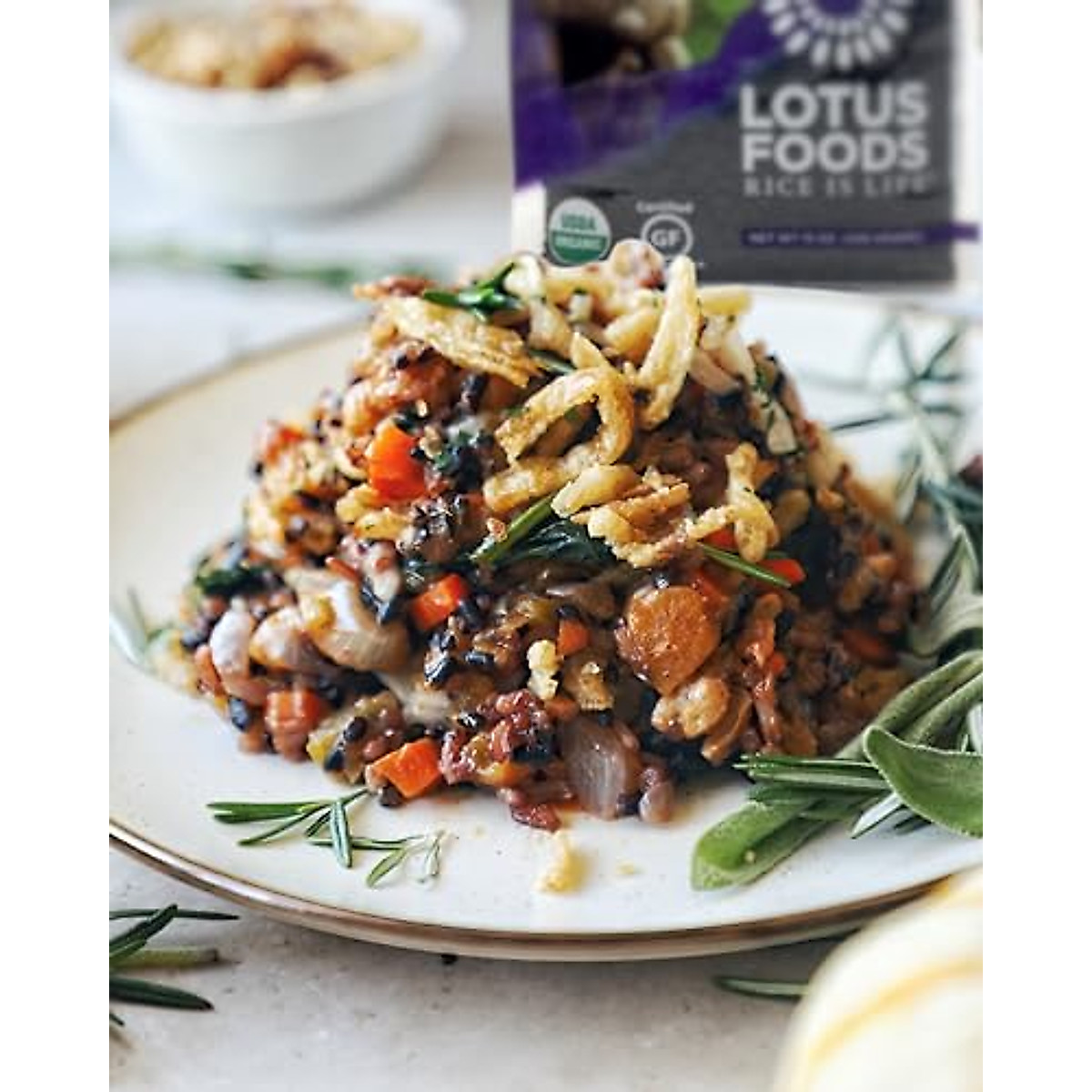 Lotus Foods Bulk Organic Forbidden Black Rice – Gluten-Free, Gourmet & Certified Organic Heirloom Whole Grain Rice, 11 pounds (1 pack)