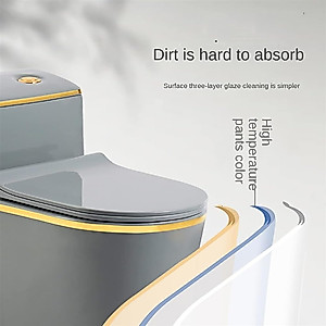 Smart Ceramics Bidet Toilet, Super Toilet Bidet Combo With Dual Flush, Modern One-Piece Toilet Standard Seat Height for Home Hotel Bathroom (Color : C, Size : 680x360x830mm)