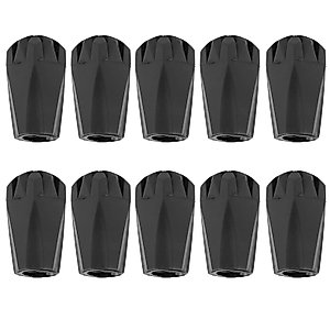 01 02 015 Walking Stick Foot Cover, Resistant to Wear Alpenstock Head Cover 10Pcs Trekking Pole Tips Walking Pole Rubber Tips for Trekking/Hiking/Walking