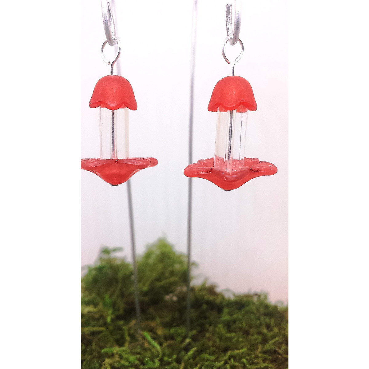 Fairy Garden Accessories. Set of 2 Miniature Bird Feeders.