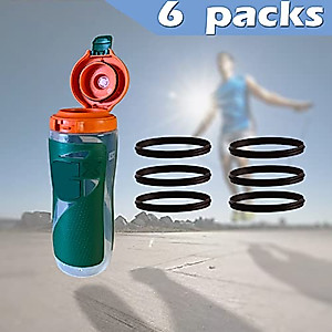 Replacement Gaskets Compatible with Gatorade Gx Water Bottle - 6pcs Silicone Lid Seal Replacement Accessories, Compatible with Gatorade Water Bottle