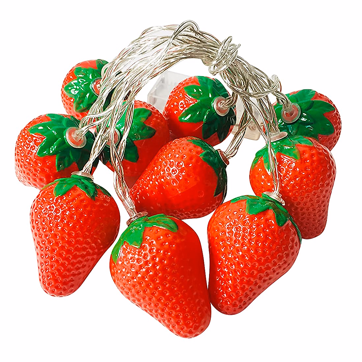 LEKIBOP 10LED Fruit Strawberry String Lights Battery Powered Indoor Outdoor Lighting Lamp for Wedding Home Birthday Garden Yard Patio Party Decorations
