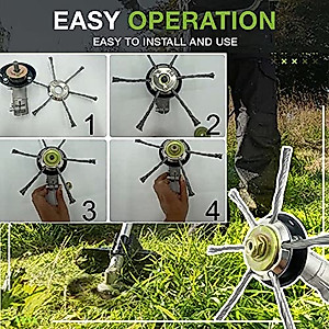 IKAAR Grass Trimmer Cutter Head for Strimmer and Lawnmower, Twist Knot Steel Wire Brush for Angle Grinder, Wire Brush Head, Grass Trimmers Strimmer Head Garden Trimmer Wire Brush