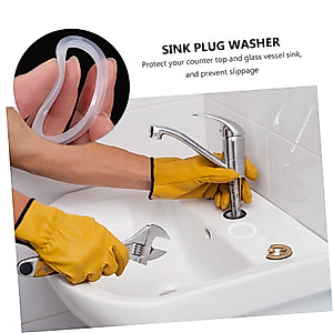 Veemoon 3pcs Basin Plug o Ring Bathroom Mounting Ring Bathroom Sealing Washers Bath Tub Accessory Mounting Ring for Vessel Bathroom Sealing Gasket Tub Plug Bath Sink Cover Rubber Valve