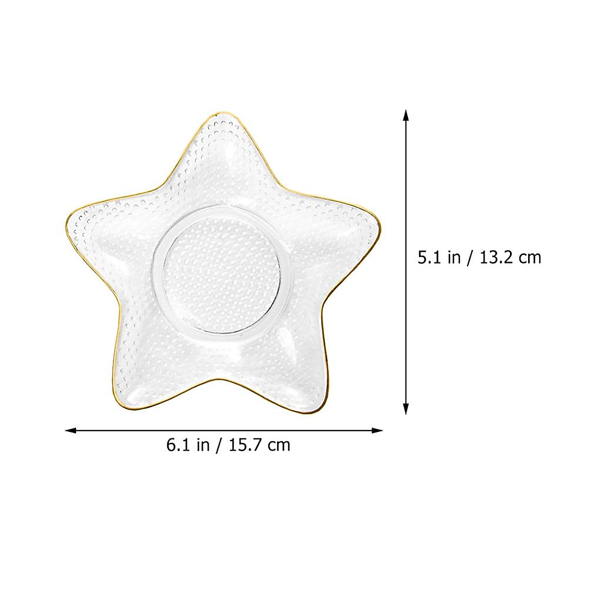 DOITOOL Star Shaped Glass Bowl Candy Bowl Fruit Salad Appetizer Plate Snack Dish Serving Plate for Kitchen