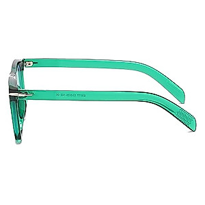 NIDOVIX Trendy Square Blue Light Blocking Glasses for Men Women, Fashion Frame Non-prescription Computer Glasses (Green)