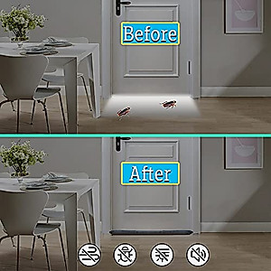 Door Draft Stopper, Pure Cotton 21-42 inch Adjustable Under Door Draft Stoppers, Soundproof Door Sweep for Interior and Window, Twin Door Sweep Weather Stripping Blocker Guard, Machine-Washable
