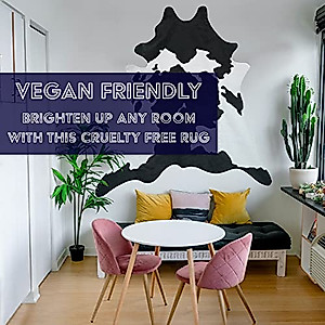 senexe Faux Cowhide Rug 6x5ft - Cow Hide Rug - Synthetic Cow Hides and Skins Rug - Faux Cow Rugs for Living Room - Cowhide Rugs for Living Room & Home w/ Ultra Soft Backing