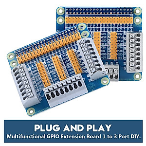 fosa Raspberry Pi 3 Pi 2 Pi Model B GPIO Expansion Extension Board One Row to Three Rows GPIO Multifunction Interface Module with Screws & Jumber for Raspberry Pi 2 3 B