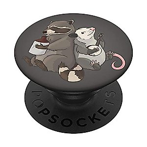 Opossum and Raccoon playing banjo and jug instruments PopSockets Swappable PopGrip