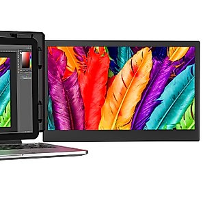 CIDETTY P1 Plus 13.3" Portable Monitor for Laptop, 2021 New Full HD IPS 1080P Display Laptop Screen Extender, Dual Laptop Monitor Screen for 13.3"-16.5" Laptops/PS5/Switch (Dual Monitor)