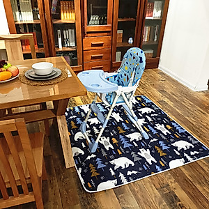 Baby Splat Mat High Chair Mat for Floor ， Large Splat Mat for Kids Arts and Crafts